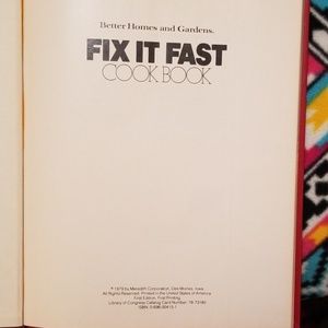 Better Homes And Gardens | Kitchen | Vintage Fix It Fast Cookbook ...